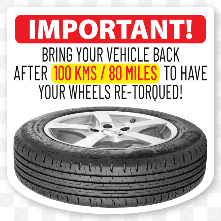 Generic Tire Re-torque Reminder Service Stickers - StickerPla.net