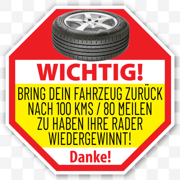 Generic Tire Re-torque Reminder Service Stickers - StickerPla.net