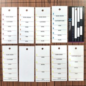 Custom Service Key Tags for Automotive Shops